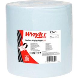 Wypall* Wischtuch L-10 EXTRA + Gro&szlig;rolle, aus Airflexmaterial, 1000 T&uuml;cher, 1-lagig, blau