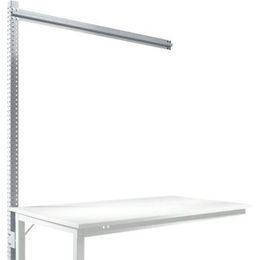 Manuflex Aufbauportal, Ansatzisch SPEZIAL Arbeitstisch-/Werkbanksystem UNIVERSAL/PROFI, 1500 mm, alusilber