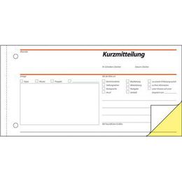Sigel&reg; Kurzmitteilung SD008, 1/3 DIN A3 quer, 2 x 40 Blatt
