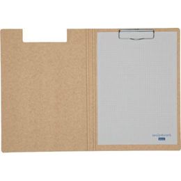 Schreibmappe Maul Maulbalance, A4, Klemmweite 8 mm, individualisierbar, aufh&auml;ngbar, L 323 x B 234 x H 16 mm, Karton, recycelbar, braun