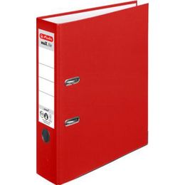 Herlitz Ordner maX.file protect, DIN A4, R&uuml;ckenbreite 80 mm, rot