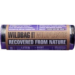 M&uuml;llbeutel Wildplastic&reg; WILDBAG, Volumen 60 l, St&auml;rke 30 &micro;m, B 660 x H 840 mm, zu 100 % recycelbar, Recycling-LDPE, transparent, 15 Rollen &agrave; 10 Beutel