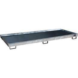 Bauer Regalwanne RW 3300-1 PE, mit PE-Einsatz, B 3262 x T 1312 x H 195 mm, bis 240 l, Stahl feuerverzinkt