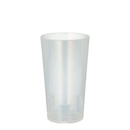 Trinkbecher Papstar, Mehrweg, 0,2 l, &Oslash; 65 mm, mit F&uuml;llstrich & Stapelkante, unzerbrechlich, sp&uuml;lmaschinengeeignet, PP, transluzent, 10 St&uuml;ck