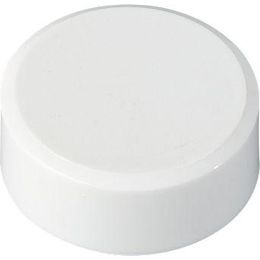 Rundmagnete Maul, Kunststoff & Metall, Feinstruktur, Haftkraft 2 kg, &oslash; 33 x 14 mm, wei&szlig;, 20 St&uuml;ck