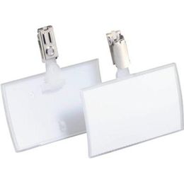 Durable Click Fold Namensschilder mit Clip, 54 x 90 mm, 25 St&uuml;ck