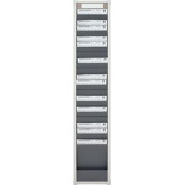 Karten-Sortiertafeln EICHNER 9219 Serie, 1 &ndash; bis 3-reihig lieferbar, 1-spaltig, H 1350 x B 260 mm
