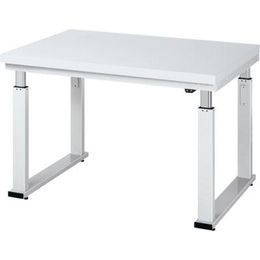 Rau Arbeitstisch Serie adlatus 600, 2000 x 900 x 740-1140 mm, Hartlaminat-Platte