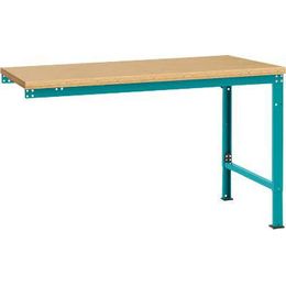 Manuflex Ansatztisch UNIVERSAL Spezial, Tischplatte Multiplex, 1500x1000, wasserblau