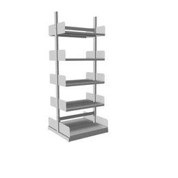 Kerkmann Variabo Freiarmregal, Grundfeld, doppelseitig, 250 mm Fachtiefe, 750 x 2000 mm