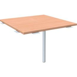 Verkettungsplatte ALICANTE, Volleck, B 800 x T 800 mm, mit St&uuml;tzfu&szlig;, h&ouml;henverstellbar,
