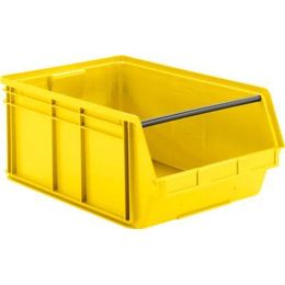 Sch&auml;fer Shop Sichtlagerkasten mit Tragestab SSI Sch&auml;fer LF 743, Polypropylen, L 715 x B 470 x H 300 mm, 74 l, gelb