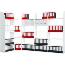 B&uuml;roregal Dante&reg;, Regalfeld, H 2250 x B 1000 mm, ohne R&uuml;ckwand, wei&szlig;