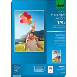 Sigel Inkjet-Fotopapier Everyday, DIN A4, 170g/qm, 100 Blatt