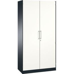 Fl&uuml;gelt&uuml;renschrank ASISTO C 3000, 5 Ordnerh&ouml;hen, B 1000 mm, anthrazit/wei&szlig;