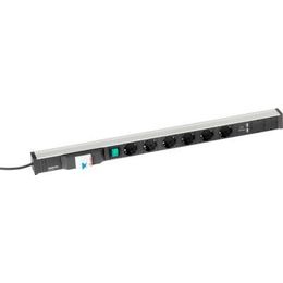 Energieleiste 836/10 f&uuml;r treston Arbeitstische, 6-fach Steckdose, 1x Schalter, 1x FI-Schalter, 2x USB-Typ A