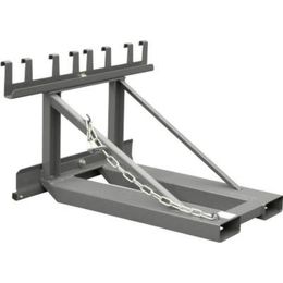 Bauer M&uuml;lltonnen-Heber MH-II, mit Gummianschlag, f&uuml;r 2x 80- bis 360-L-MGB und 1x 1100-L-MGB, L 1030 x B 1070H 680 mm, lackiert, mausgrau RAL 7005
