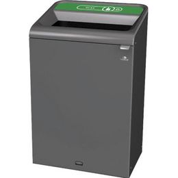 Recyclingstation Rubbermaid Configure, f&uuml;r Glas, 125 l, Magnetverbindung, B 495 x T 610 x H 975 mm, gr&uuml;n