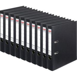Herlitz Ordner maX.file protect plus, DIN A4, R&uuml;ckenbreite 50 mm, 10 St&uuml;ck, schwarz