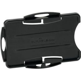 Durable Ausweishalter Eco, f&uuml;r 2 Karte, 10 St&uuml;ck, Hoch - oder Querformat, B 54 x H 87 mm, recycelter Kunststoff, schwarz