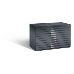 Planschrank aus Stahl, f&uuml;r Formate bis DIN A1, 10 Schubladen