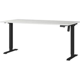Schreibtisch Profi 2.0, elektrisch höhenverstellbar, B 1600 x T 800 x H 710 - 1190 mm, lichtgrau/schwarz