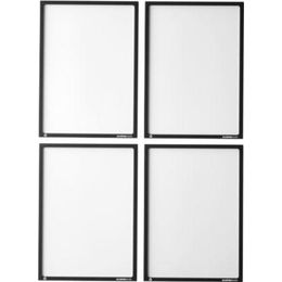 Sch&auml;fer Shop Sch&auml;fer Shop Select Magnetrahmen Recycling, f&uuml;r A4-Dokumente, UV-best&auml;ndige aus bis zu 85% recycelter PET-Folie, schwarz, 4 St&uuml;ck