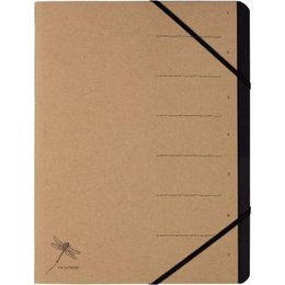 Ordnungsmappe Pur by PAGNA, A4, 7 F&auml;cher, numerischer Deckelaufdruck, 2 Schaul&ouml;cher, Recyclingkarton