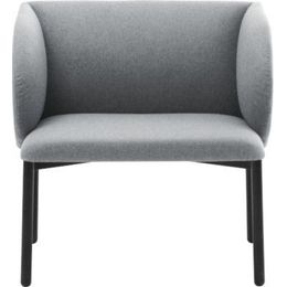 Leyform LIV Empfangssessel, Stahlrohrgestell, Stoffbezug, B 730 x T 620 x H 740 mm, grau melange