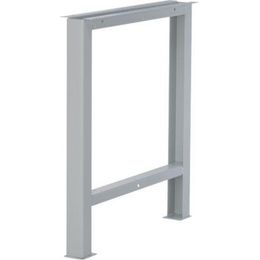 Sch&auml;fer Shop Sch&auml;fer Shop Select Fu&szlig;gestell f&uuml;r Arbeitsplatte, nicht h&ouml;henverstellbar, T 665 x H 800 mm, wei&szlig;aluminium RAL 9006