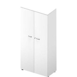 Schrank ARLON OFFICE, 5 Ordnerh&ouml;hen, abschlie&szlig;bar, B 900 x T 450 x H 2000 mm, wei&szlig;/wei&szlig;