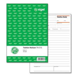 Sigel&reg; Telefon-Notiz TN515, DIN A5 hoch, 50 Blatt