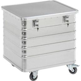Transportwagen aus Aluminium, mit Deckel und Zylinderschloss, 229 l