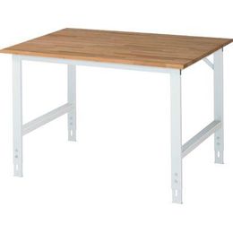 Rau Arbeitstisch, Buche-Platte, B 1250 x T 1000 x H 760-1080 mm