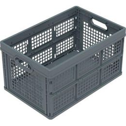 Faltbox im EURO-Ma&szlig; 532-40, ohne Deckel, 40 l, grau