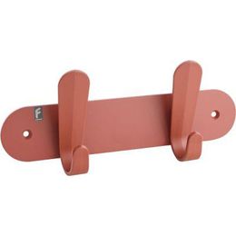 Wandgarderobe Functionals KROK HJH 30 Maroon Red, 4 Haken, bis 10 kg, B 300 mm, Stahl und Kunststoff, rot