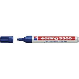 Edding Permanent Marker 3300, mit Keilspitze, 1 St&uuml;ck, blau