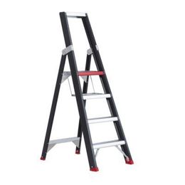 Altrex Stufenstehleiter Professional Topline, einseitig, Aluminium, 4 Stufen, schwarz