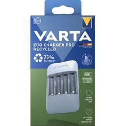 Varta Akku Ladeger&auml;t Eco Charger Pro Recycled Box, aus 75% Recyclingmaterial, inkl. USB-Typ-C Ladekabel
