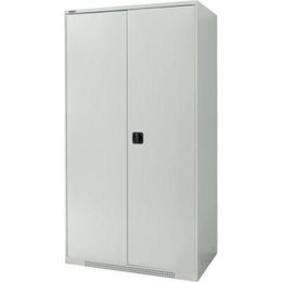 Sch&auml;fer Shop Sch&auml;fer Shop Genius Fl&uuml;gelt&uuml;renschrank FS, Stahl, mit Bel&uuml;ftungsl&ouml;chern, B 1055 x T 620 x H 1950 mm, 5 OH, Lichtgrau/Lichtgrau, bis 500 kg