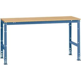 Manuflex Grundtisch UNIVERSAL Standard, Tischplatte Multiplex, 1750x800, brillantblau