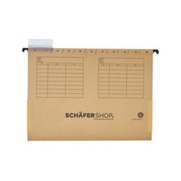 Sch&auml;fer Shop Sch&auml;fer Shop Select H&auml;ngetasche, DIN A4, seitliche Leinenfr&ouml;sche, natronbraun, 25 St&uuml;ck