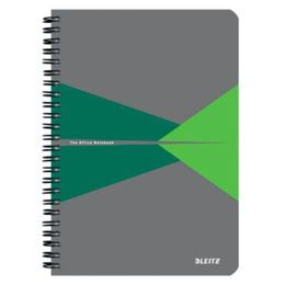 Notizbuch Leitz Office, DIN A5, 90 karierte Blatt, Spiralbindung, Kunststoff-Einband, FSC&reg;-zertifiziert, gr&uuml;n