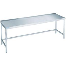 Arbeitstisch aus Edelstahl, unterfahrbar, 850 x 700 x 2000 mm