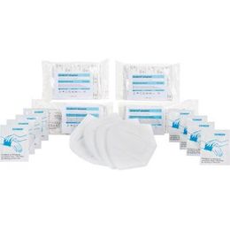 Erste-Hilfe Erg&auml;nzungsset S&ouml;hngen&reg; gem&auml;&szlig; DIN 13169, 96-teilig, Verb&auml;nde, Feuchtt&uuml;cher & FFP2-Masken, wei&szlig;