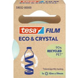 Tesafilm&reg; eco & crystal Klebeband, transparent, rei&szlig;fest, L 10 m x B 19 mm, 1 Rolle