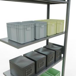 SCHULTE LAGERTECHNIK - Stecks.Anbaur.mit L&auml;ngenriegel - 3000x1000x400 mm, Typ 150 kg