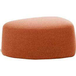 Polsterm&ouml;bel Leyform GOGO Pouf, mittel, oval, B 980 x T 910 x H 440 mm, mit Gleitern, Stoffbezug, terracottabraun