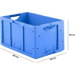 Sch&auml;fer Shop Euro Box Serie LTB 6320, aus PP, Inhalt 61,7 L, ohne Deckel, blau