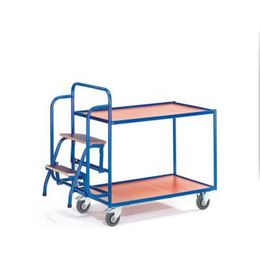 Etagenwagen mit Trittstufen, 2 Etagen
